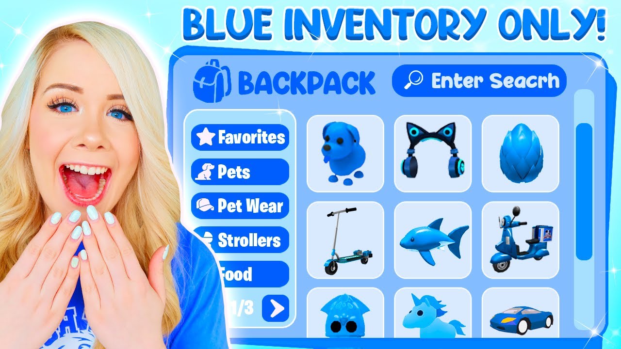 BLUE INVENTORY ONLY CHALLENGE IN ADOPT ME! - YouTube