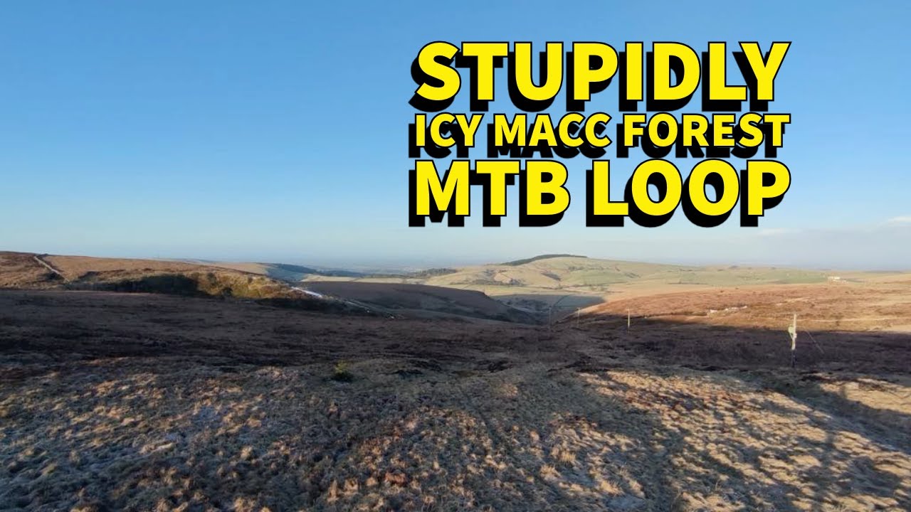 Frozen MTB ride from the Cat and Fiddle to Macc Forest - YouTube