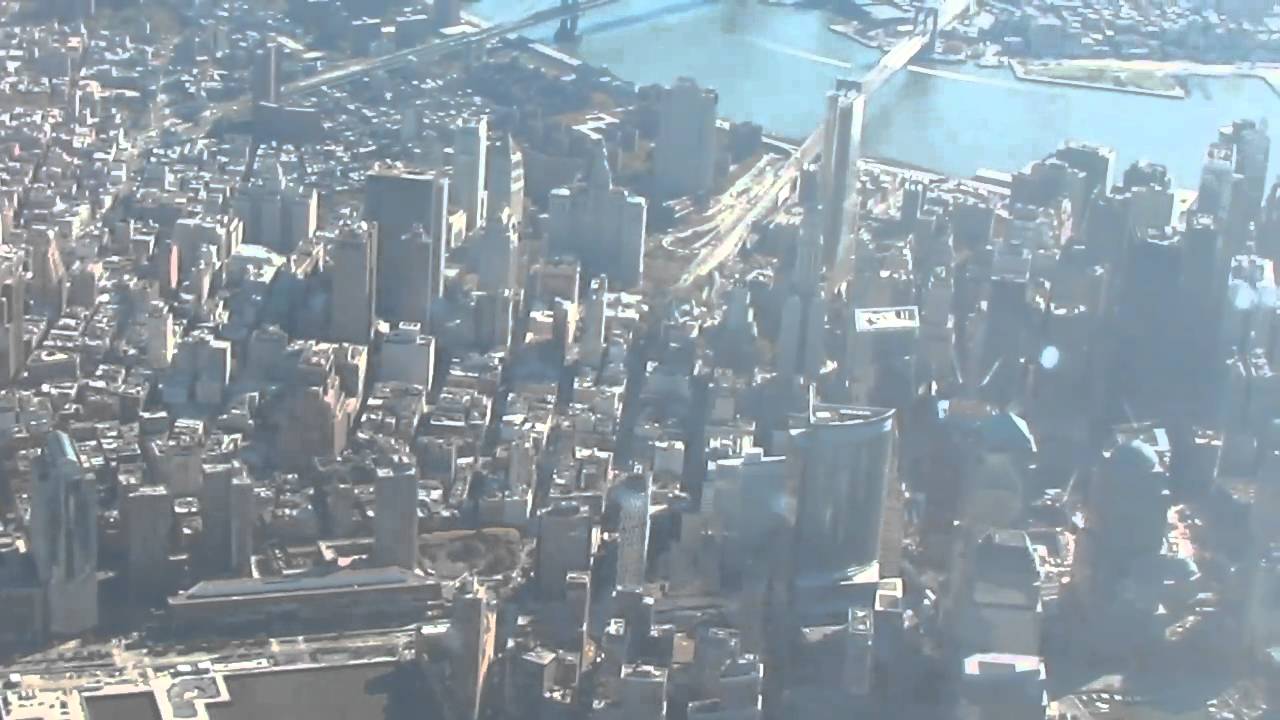 Aerial View Of New York City (Manhattan) From Delta Airlines Airbus ...
