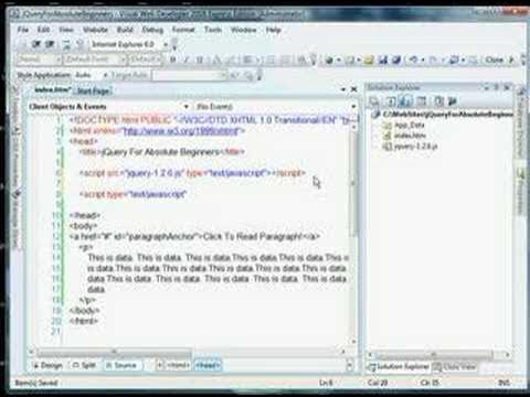 jQuery For Absolute Beginners - YouTube