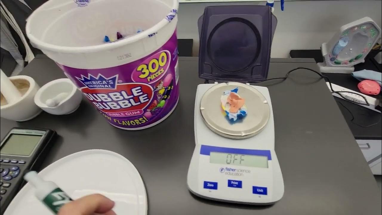 How many sugar molecules are in a piece of gum? Mass percent of sugar ...