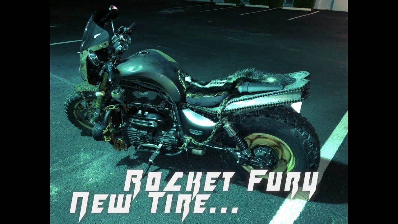 TRIUMPH ROCKET "THE FURY" GOT NEW TIRE.... - YouTube