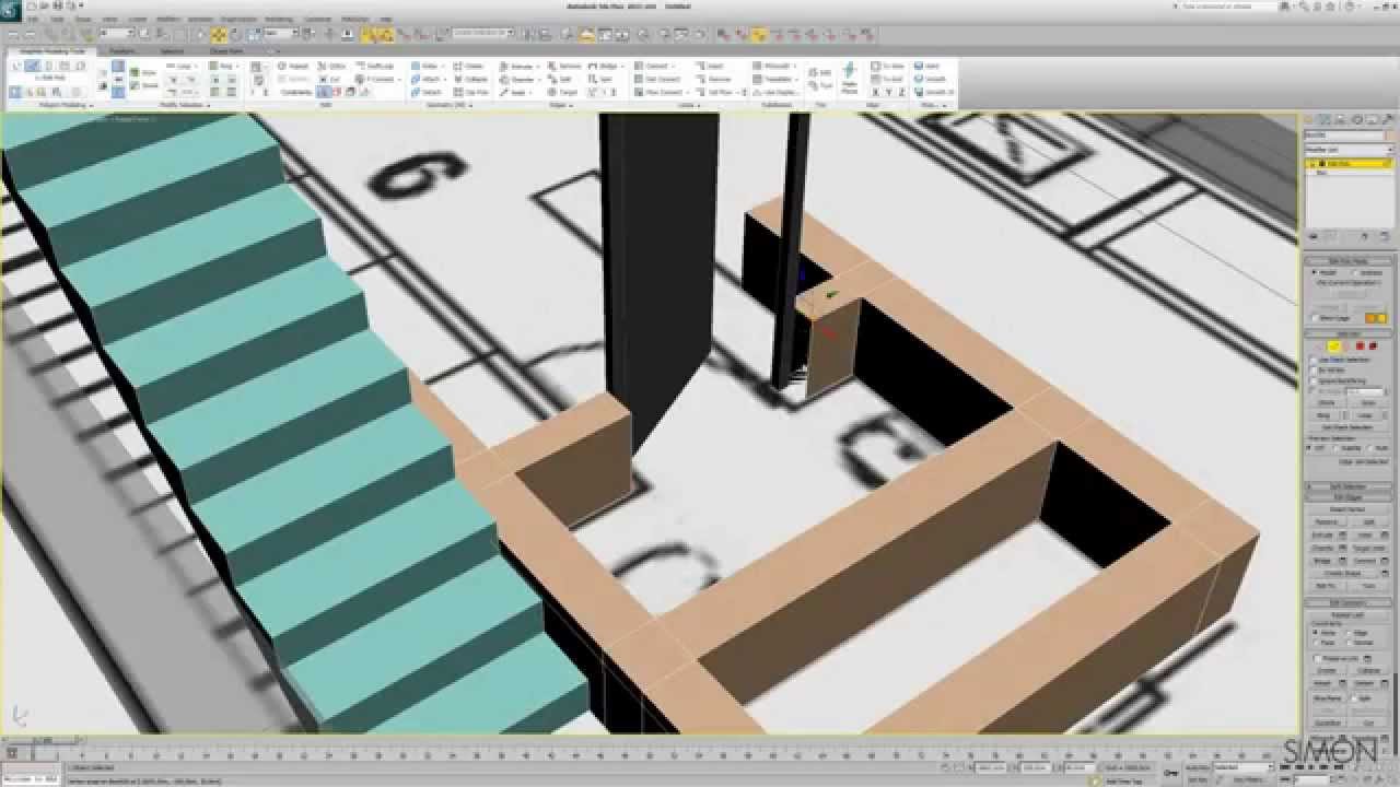 3D Studio Max - 8. Nyílászárók duplikálása /oktatóvideó/ - YouTube