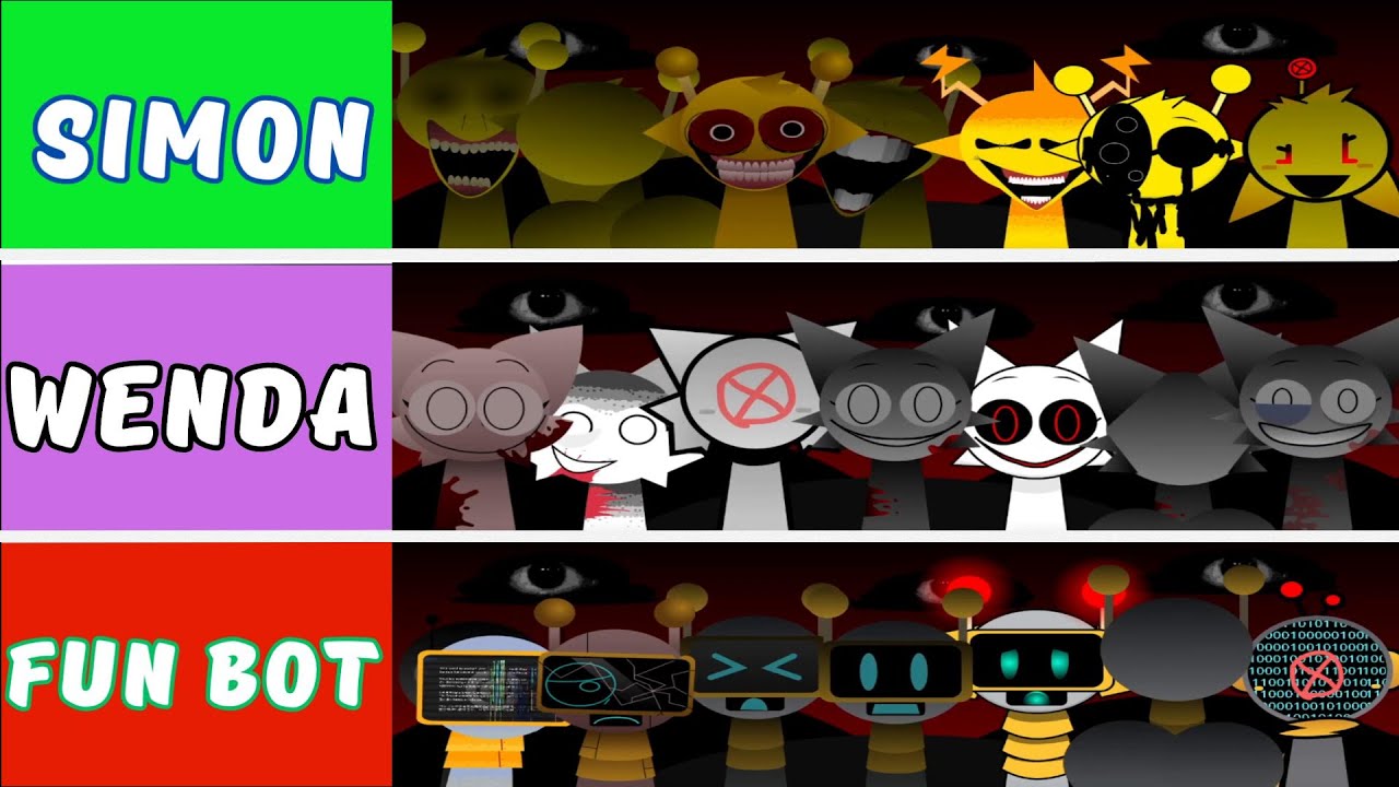 Every Simon, Wenda, Fun bot Singing Together (Gyat, Retake, Scrunkly ...