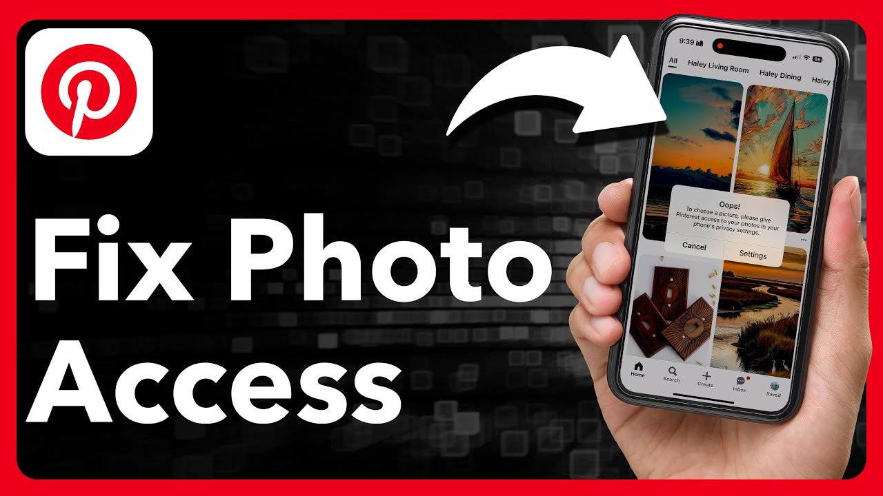 How To Allow Pinterest Access To Photos - YouTube