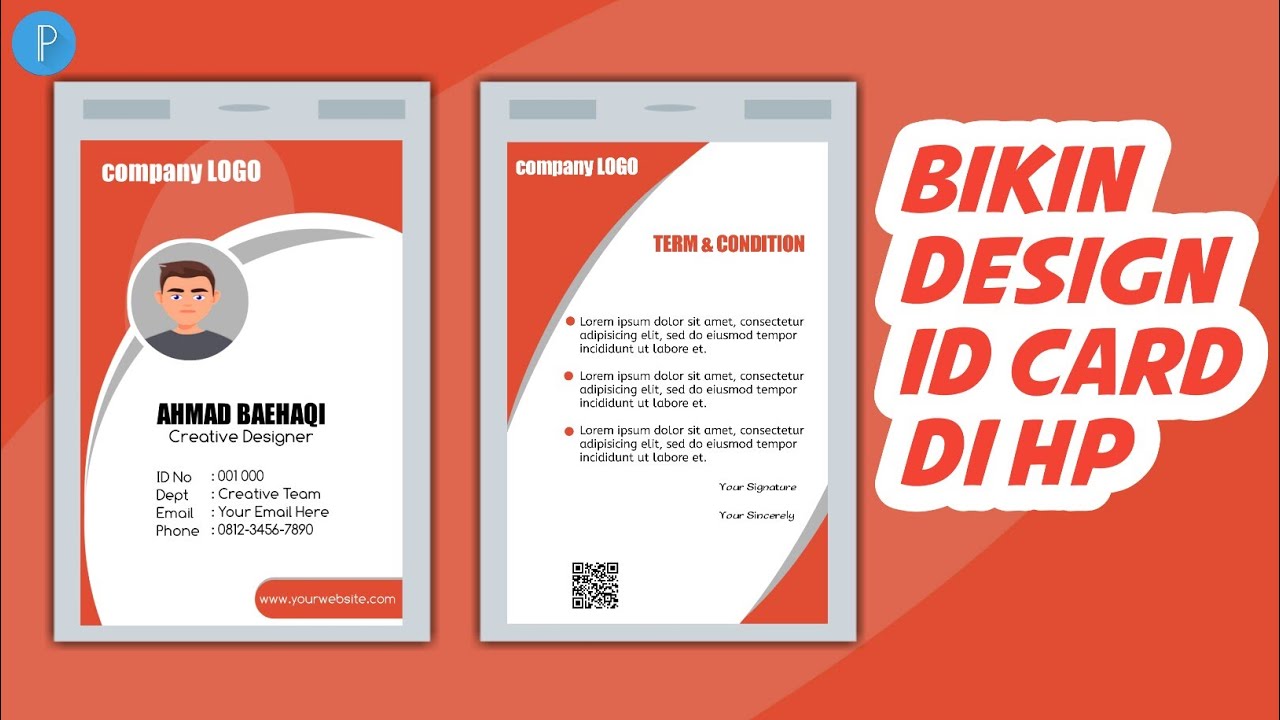 How To Make Id Card Design | Cara Membuat Id Card di HP | Id Card ...