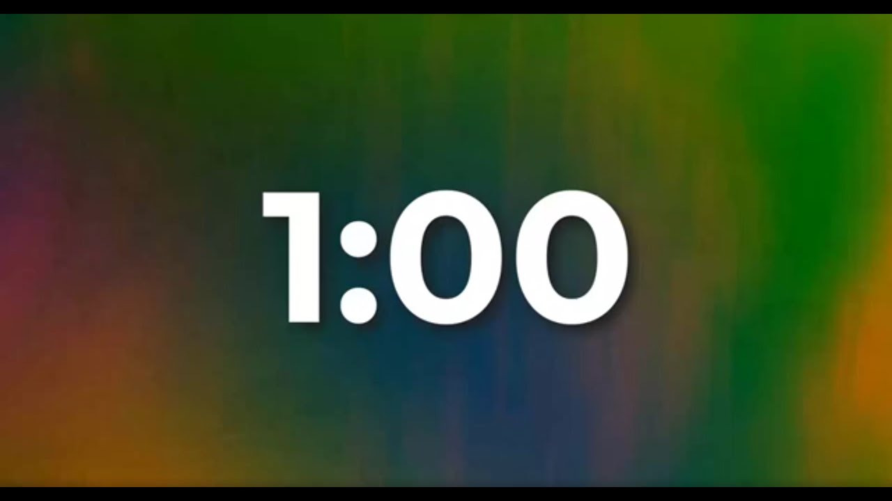 1 Minute Timer Silent with Alarm at the End - YouTube