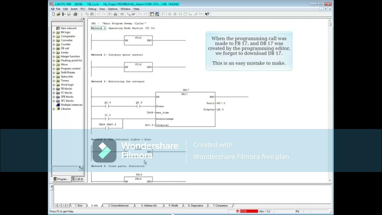 97: Troubleshoot the DB Not Loaded Fault || Simatic Manager Step 7 ...