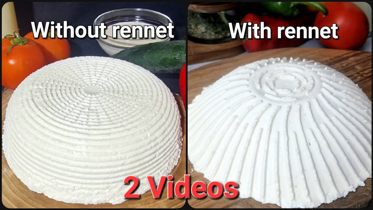 Two ways of making cheese‼️ With rennet and without rennet (Only milk ...