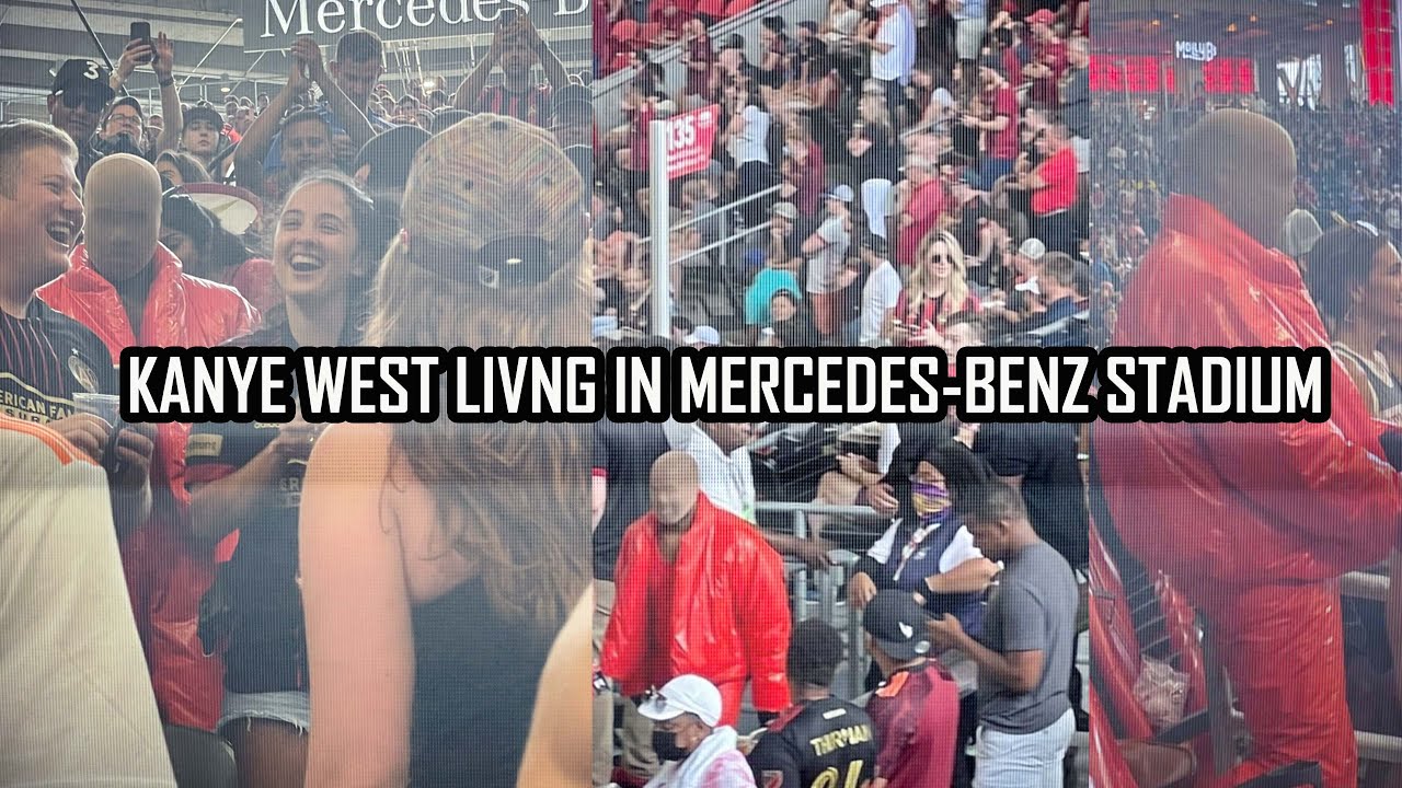 KANYE WEST LIVING IN MERCEDES-BENZ STADIUM - YouTube