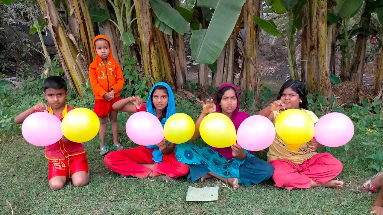 Outdoor fun with flower ballon and learn colour for kid's| kids episode ...