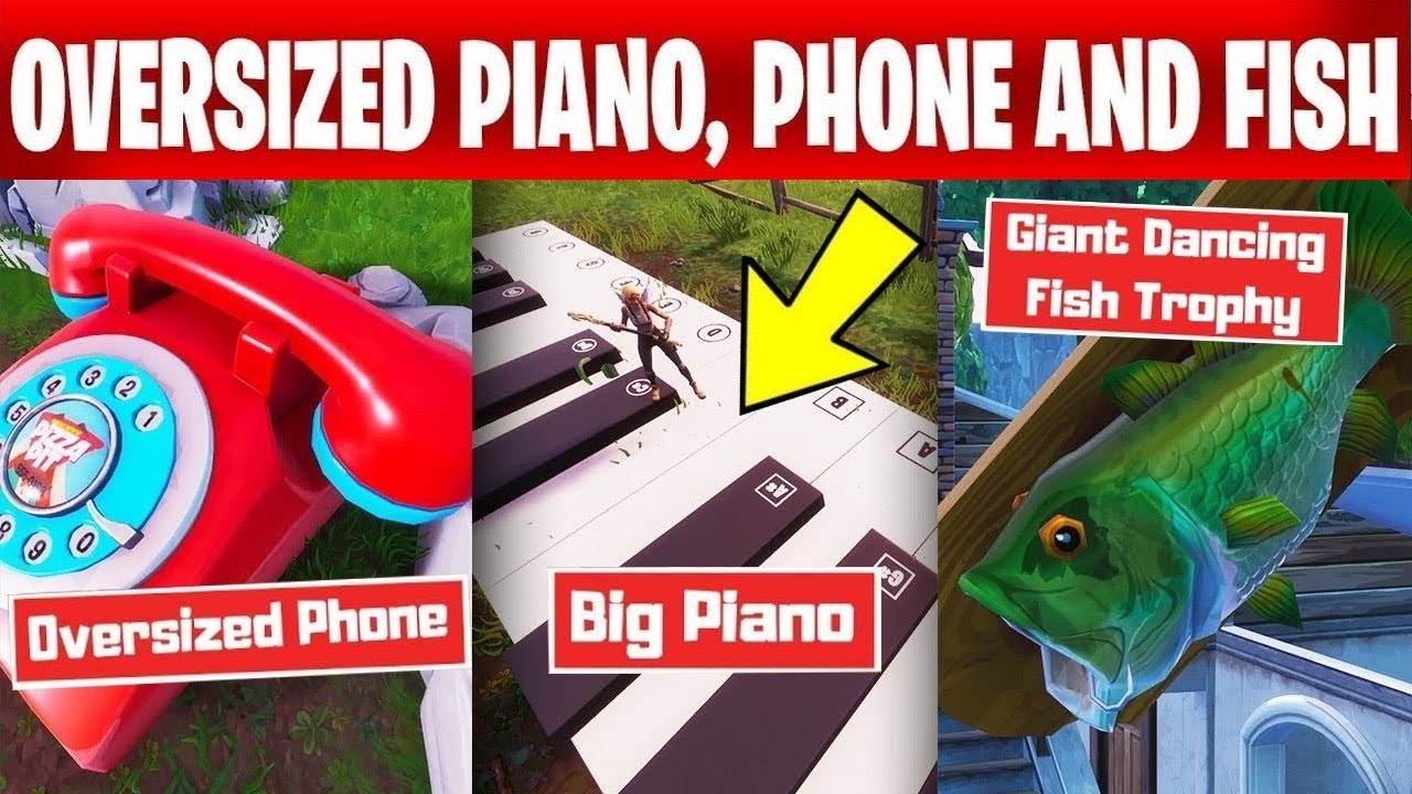Visit an oversized Phone, a big Piano, and a giant Dancing Fish trophy ...