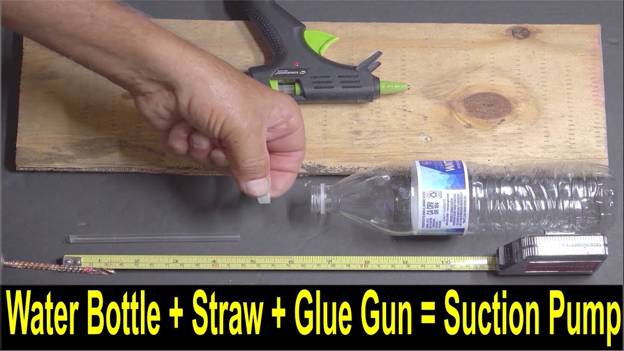 Making a Suction Pump out of a Water Bottle and a Straw - YouTube