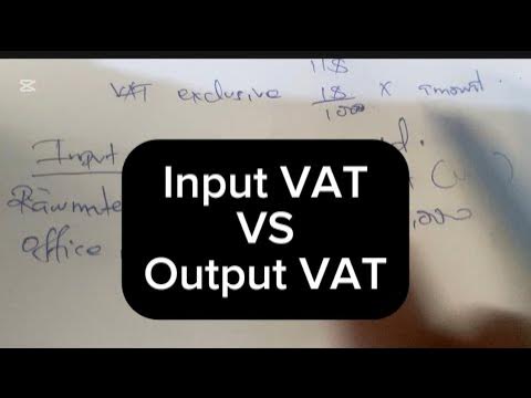 Input VAT Vs Output VAT (VAT// taxation) - YouTube