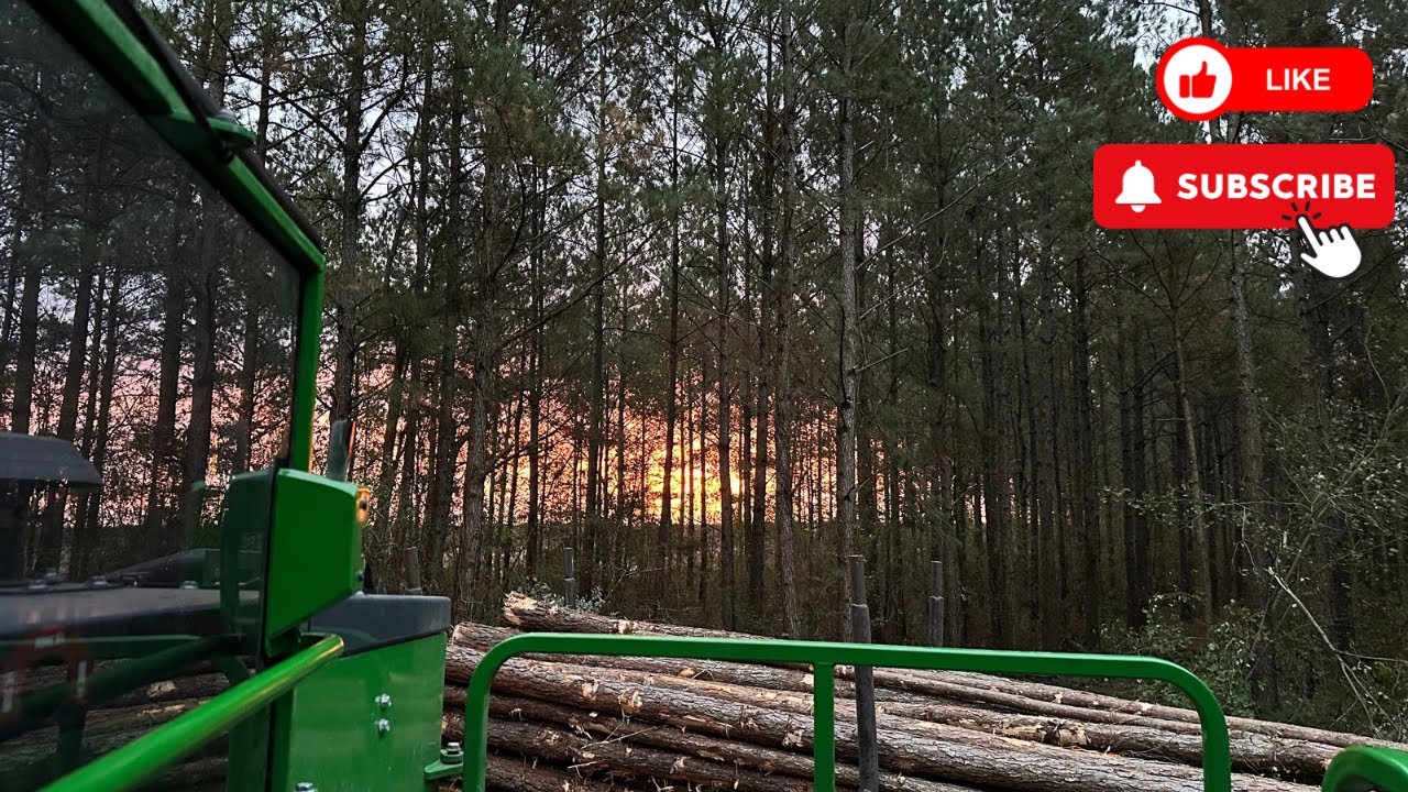 Logging, always working on something or moving equipment - YouTube