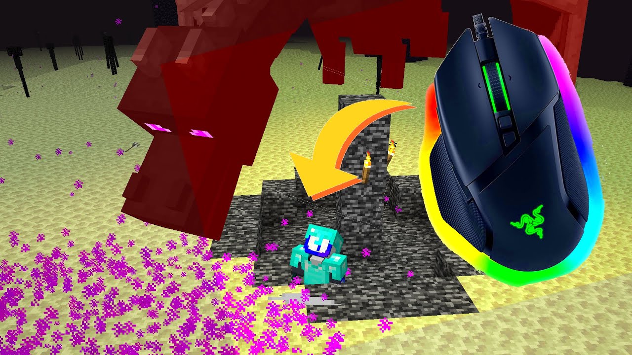 beating the Ender Dragon with only my Mouse - YouTube