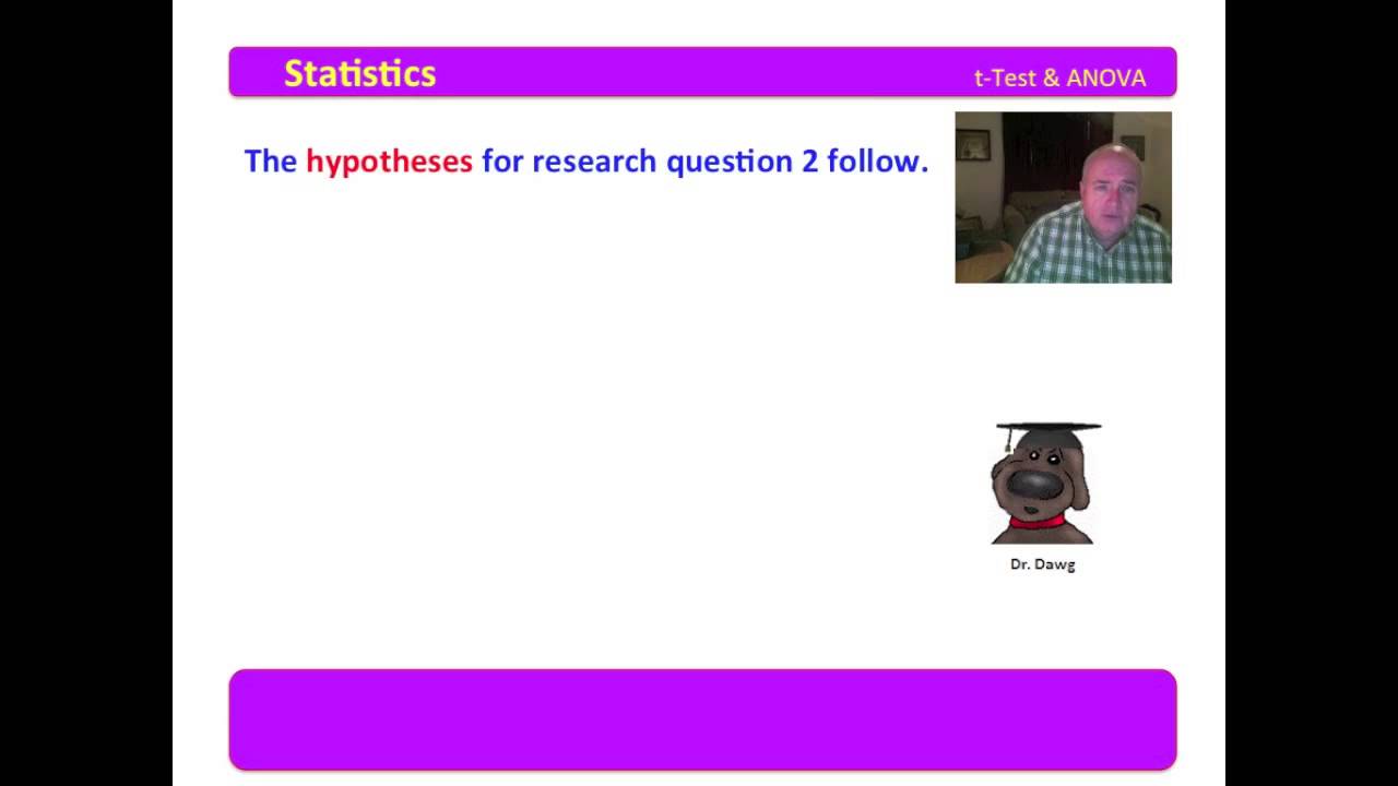 3 ANOVA - Introduction, Research Questions, and SPSS Output - YouTube