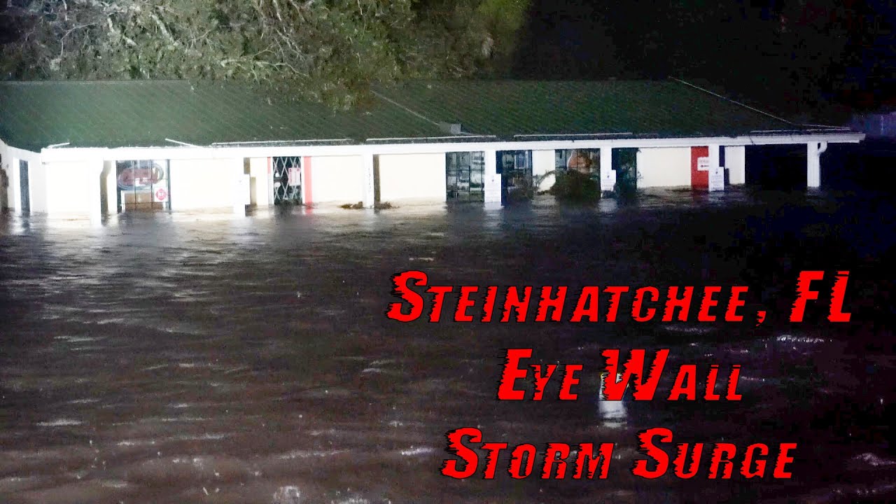 Hurricane Helene Landfall Storm Surge, Steinhatchee, FL - YouTube