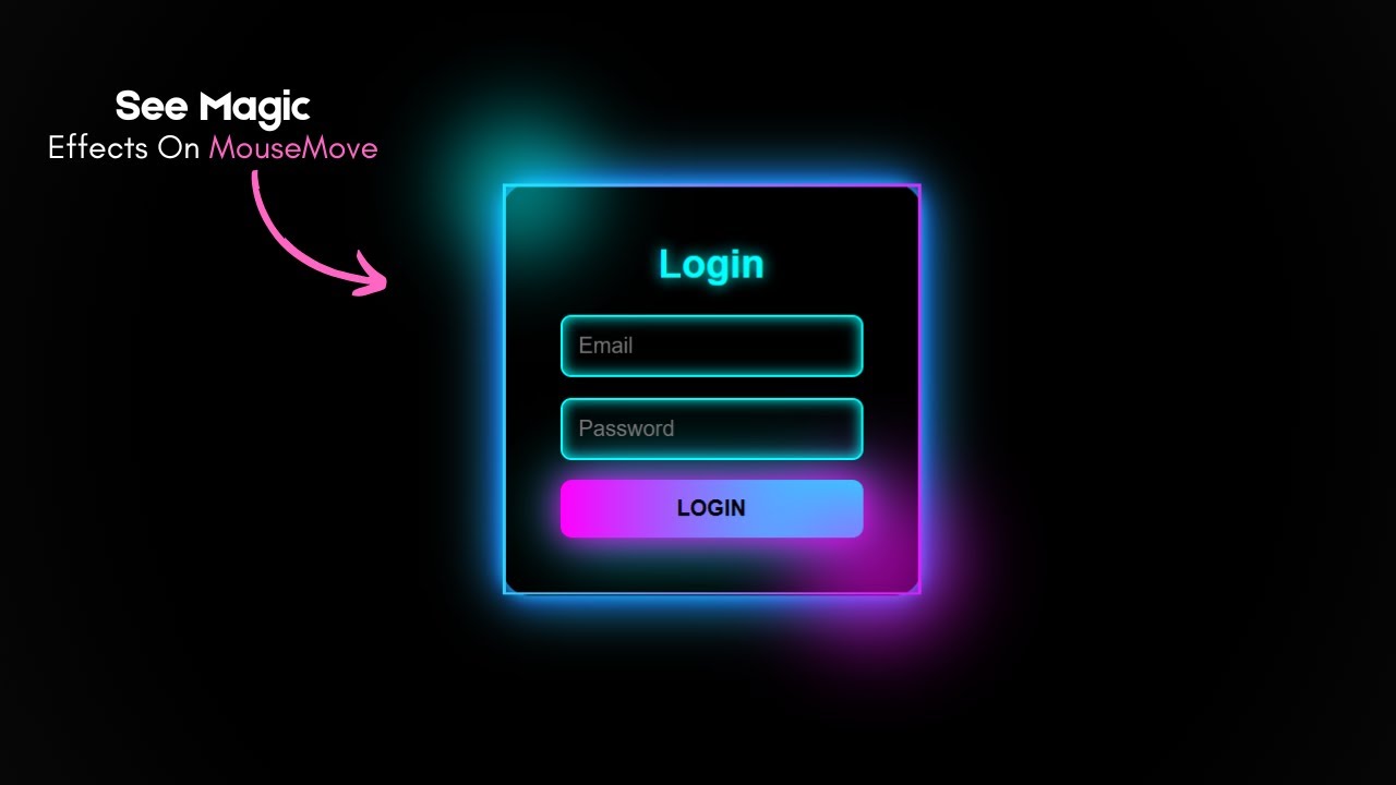 Neon Login Form Page🔥Using HTML CSS JAVASCRIPT |FREE SOURCE CODE |#frontendcourse #coding # ...