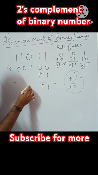 2's complement of binary number#trending #shortsvideo #shortsfeed #viralvideo #viralshorts - YouTube