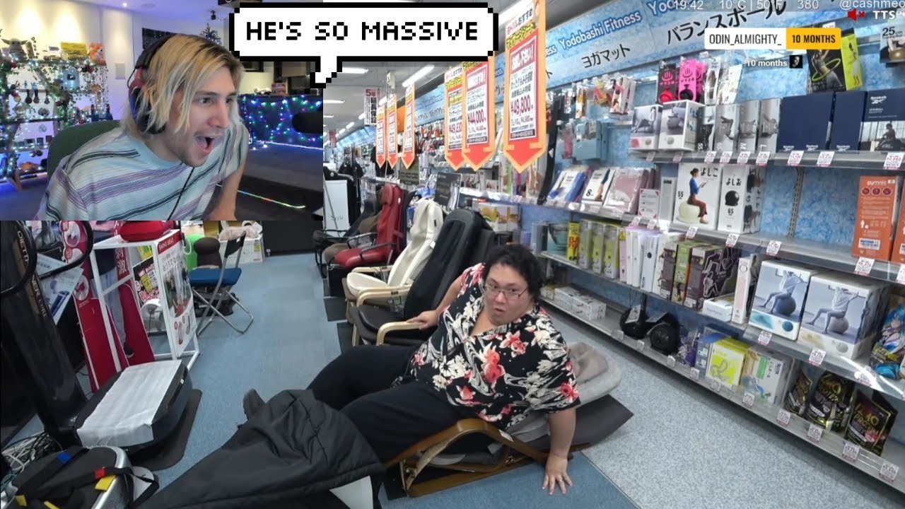 xQc reacts to Streamer Breaking Chair in Store - YouTube