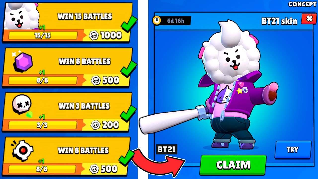 I Got BIBI RJ SKIN! 🎁 FREE QUEST REWARDS + Box Opening - Brawl Stars ...