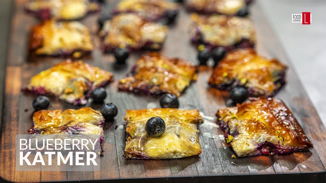 How to Make Blueberry Katmer | Easy Recipe with Crunchy Sweet Filo ...