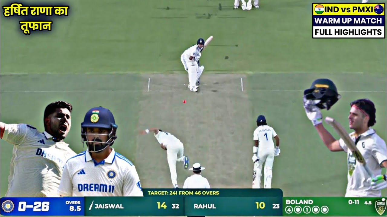 IND vs AUS PMXI Highlights 2024,India vs Prime Xi Warm Up Match ...