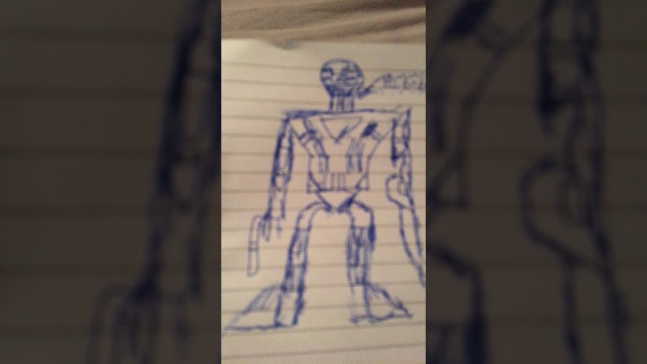 My terminator drawing model T 800 - YouTube