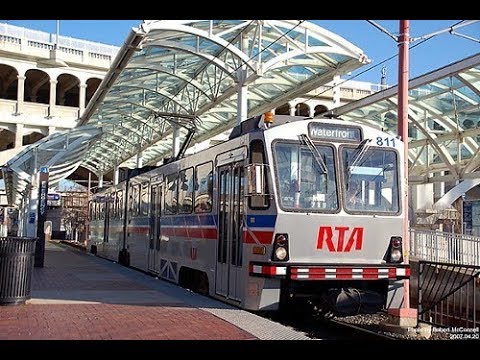 Light-Rail USA Experience, Cleveland Ohio Commuter Train Ride - YouTube