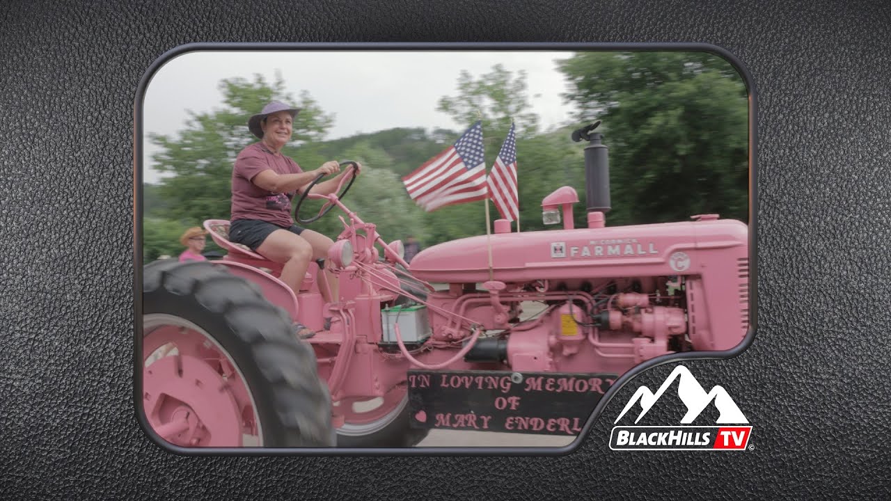 Tough Enough to Drive a Pink Tractor in the Days of '76 Parade - YouTube