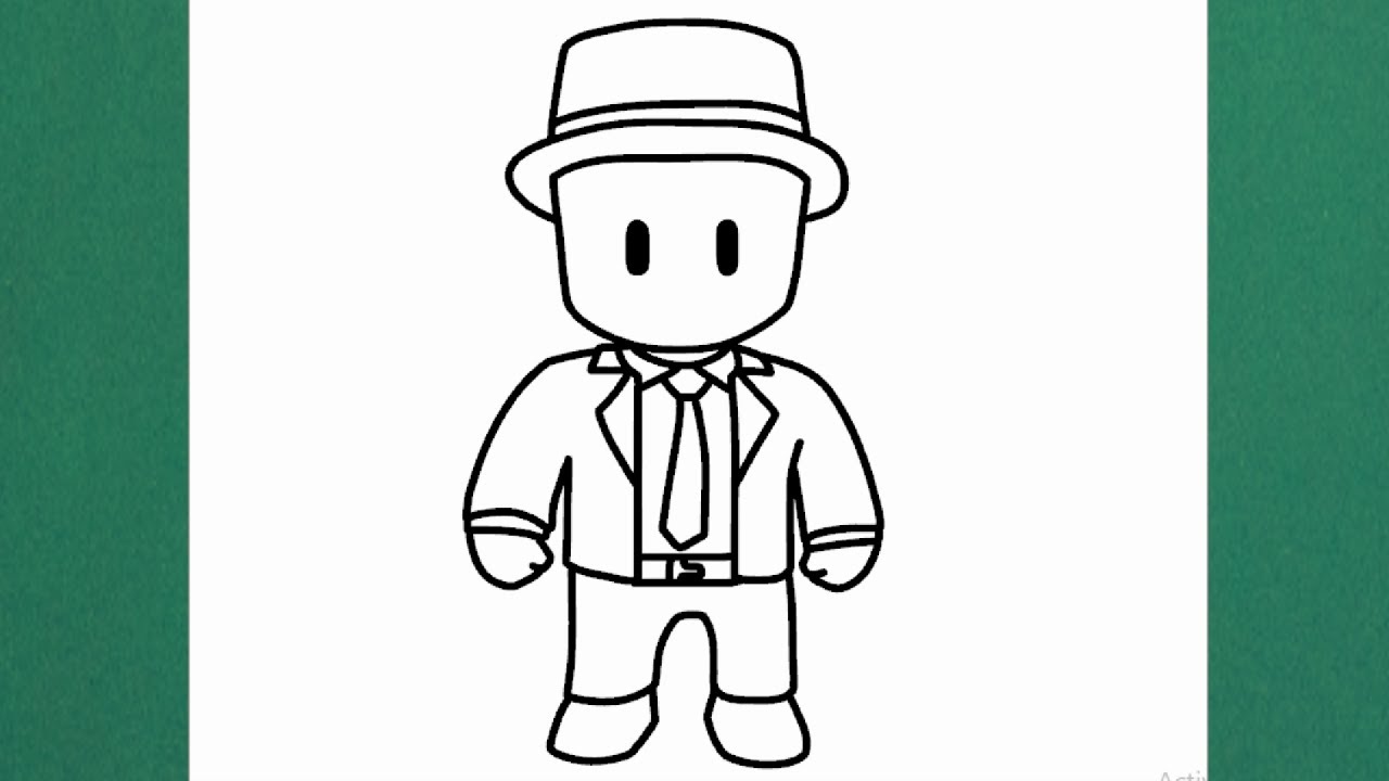 How to draw Mr Business from Stumble Guys - YouTube