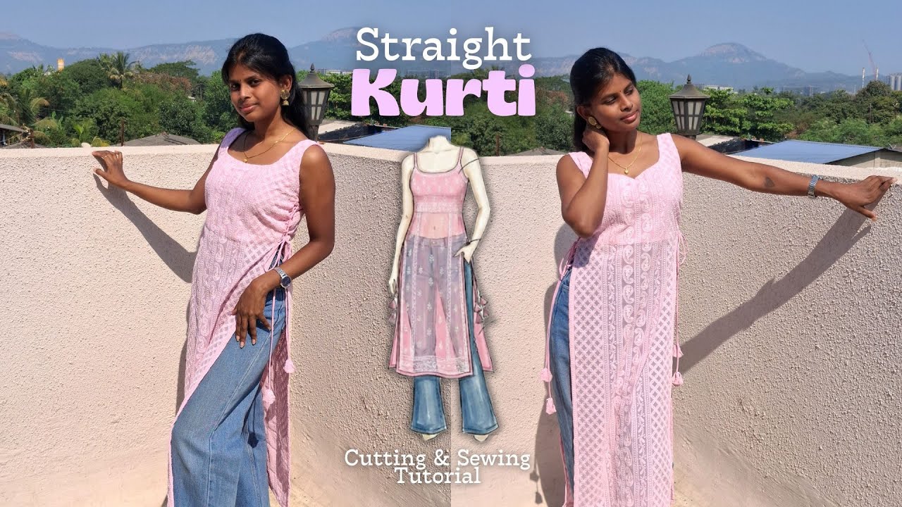 Straight Kurti Cutting & Stitching Tutorial | Simple Step-by-Step ...