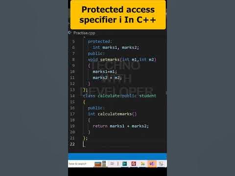 protected access specifier in c++ | Part 18 #youtubeshorts #ytshorts ...