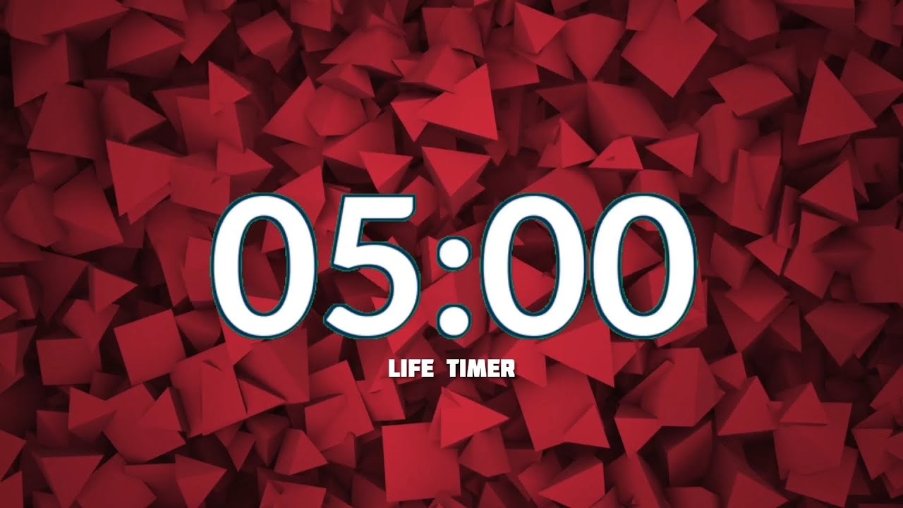 5 Minutes Countdown Timer | Vibrant Motion Background + Alarm #5minutes ...