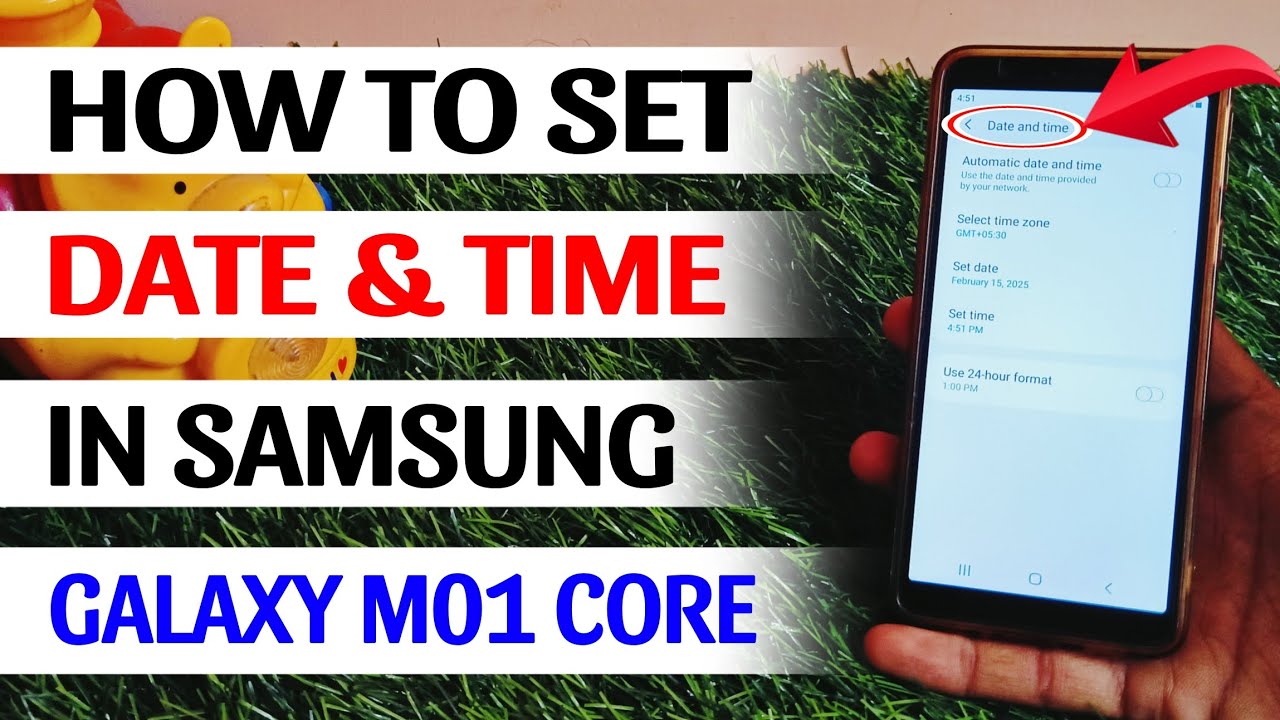 Samsung Galaxy M01 Core Phone Me Date and Time Set Kaise Karen | How To ...