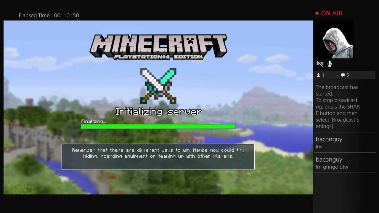 Mincraft Hunger Games PS4 With View - YouTube