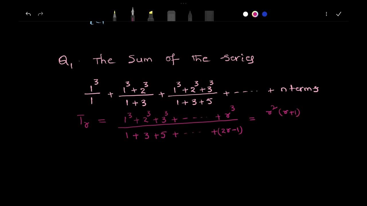 Sequences and series (sigma notation) mains level questions - YouTube