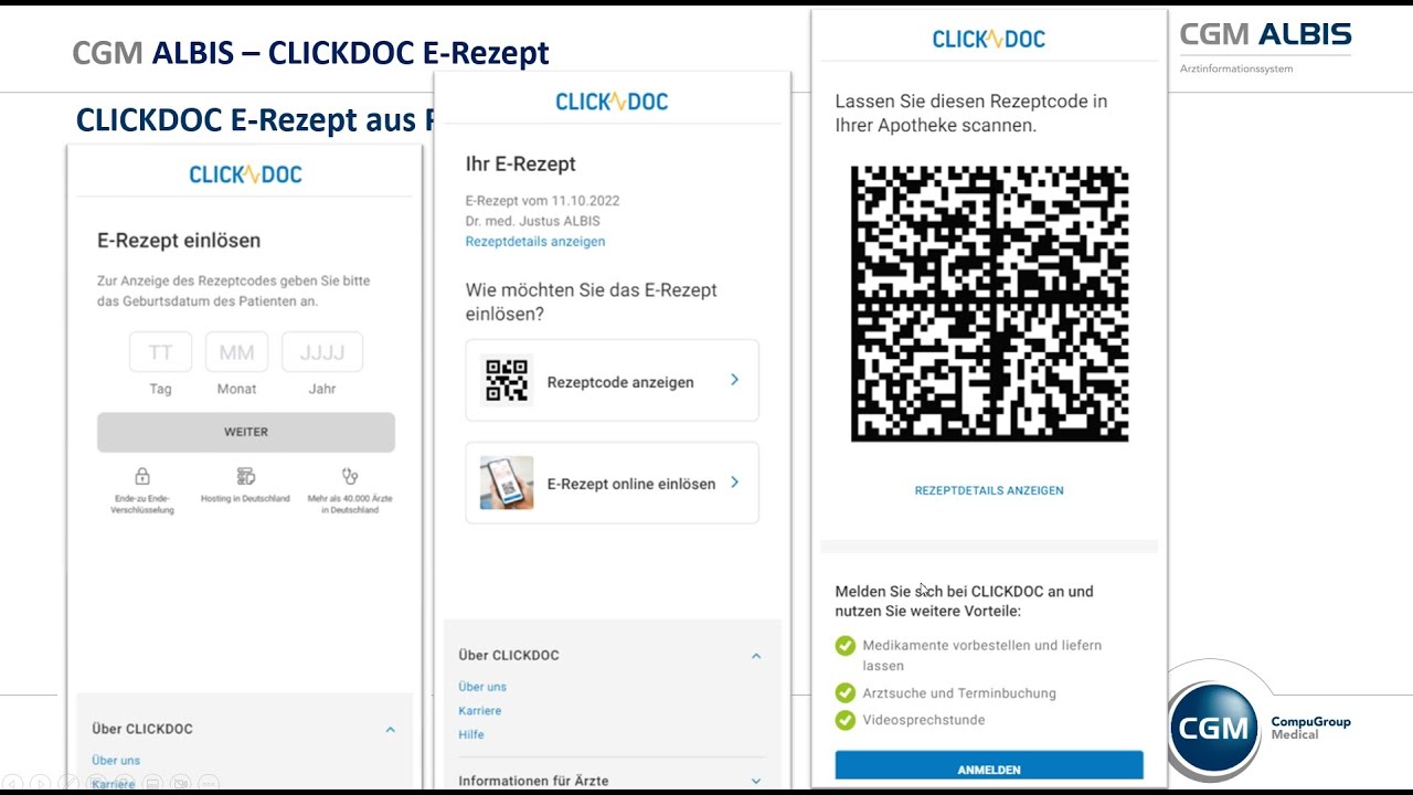 CLICKDOC E-REZEPT mit CGM ALBIS - YouTube