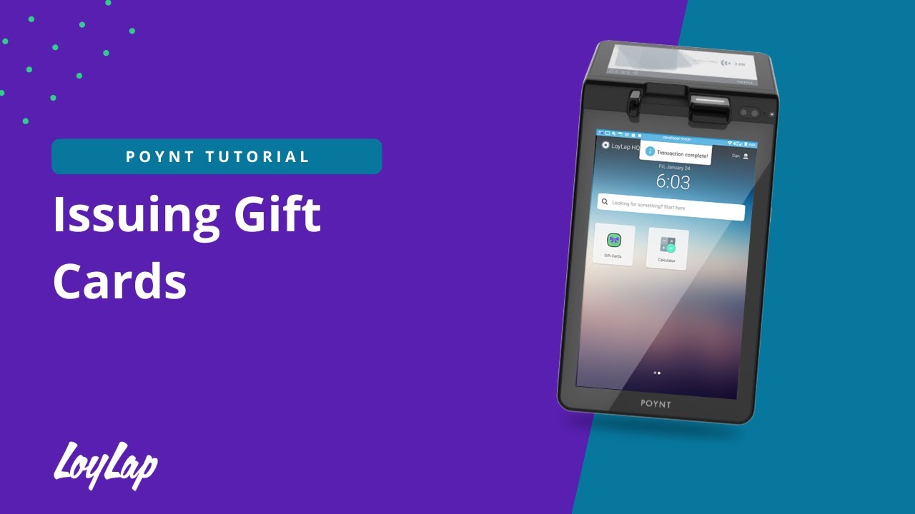 How to Issue a Loylap Gift Card on Poynt Pos - YouTube