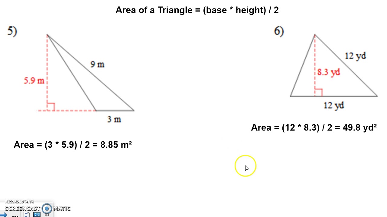 Area of Shapes Notes - YouTube