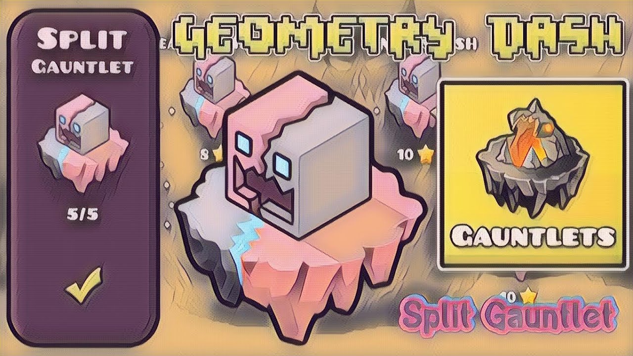 "Split Gauntlet" Complete [All Coins] - Geometry Dash 2.2 Gauntlets | ZadoqueSan - YouTube