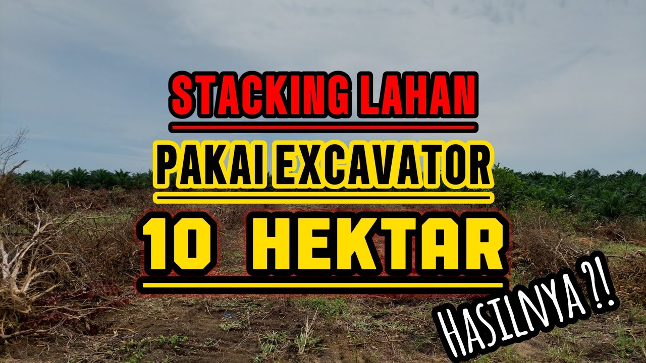 Eps. 4 - Hasil Stacking Lahan 10 Hektar dengan Menggunakan Excavator ...
