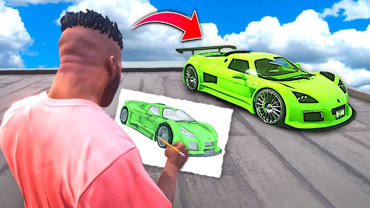 GTA 5 pero TODO lo que DIBUJO se vuelve REAL !! 📝🚘 (MODS) - YouTube