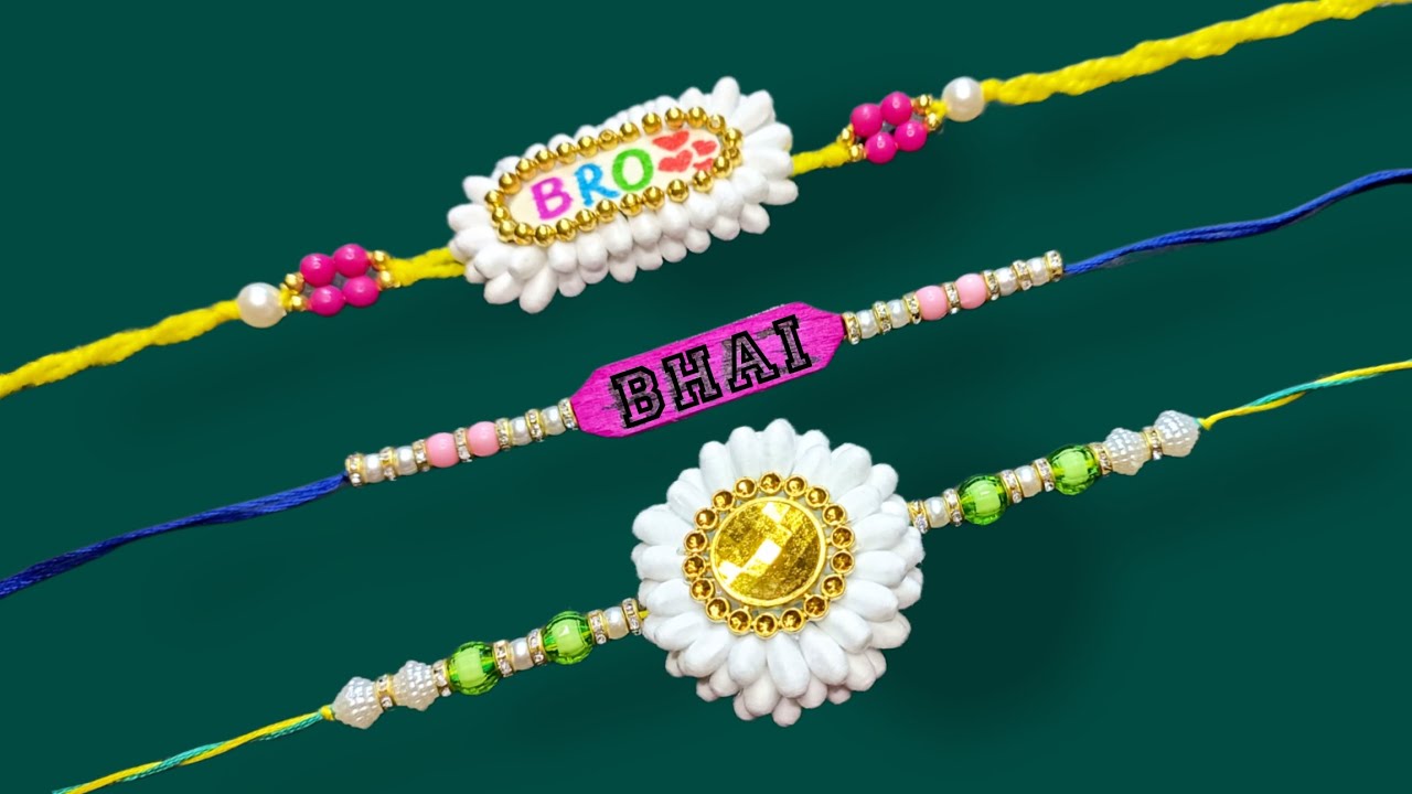 DIY Rakhi With Earbuds & Ice cream Sticks | Rakhi Making Ideas At Home ...