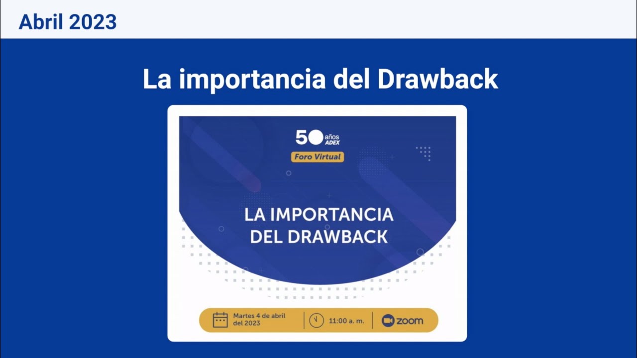 ¿Cómo recuperar mi Drawback en 5 días? - ADEX y Drawback Perú - YouTube