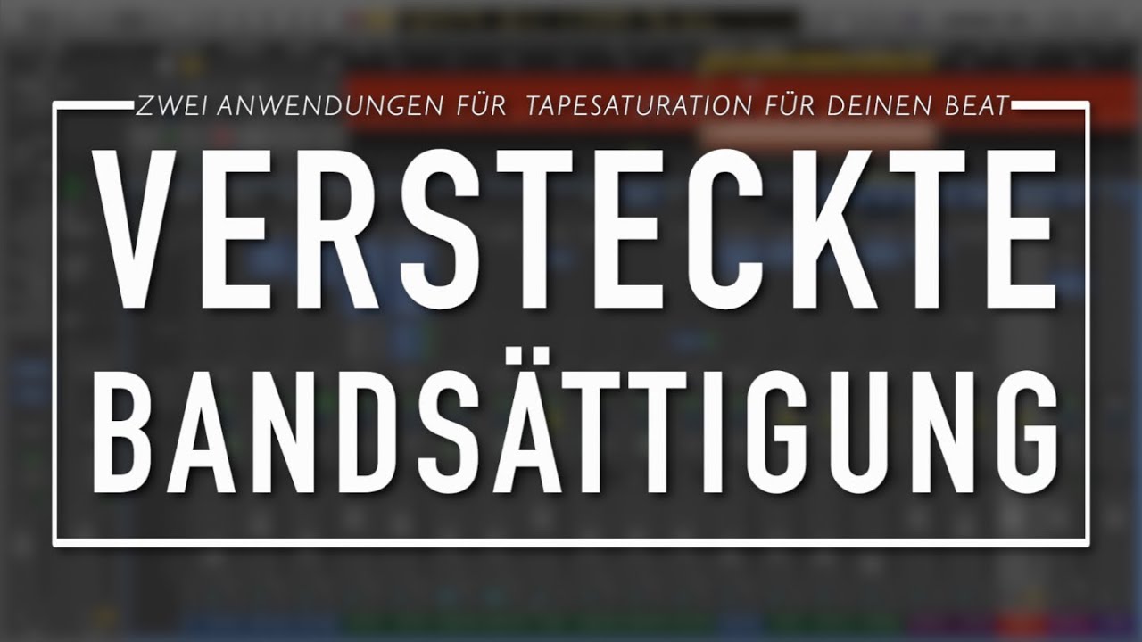 Kostenlose Tape-Saturation in Logic Pro X | Abmischen Tutorial Deutsch ...