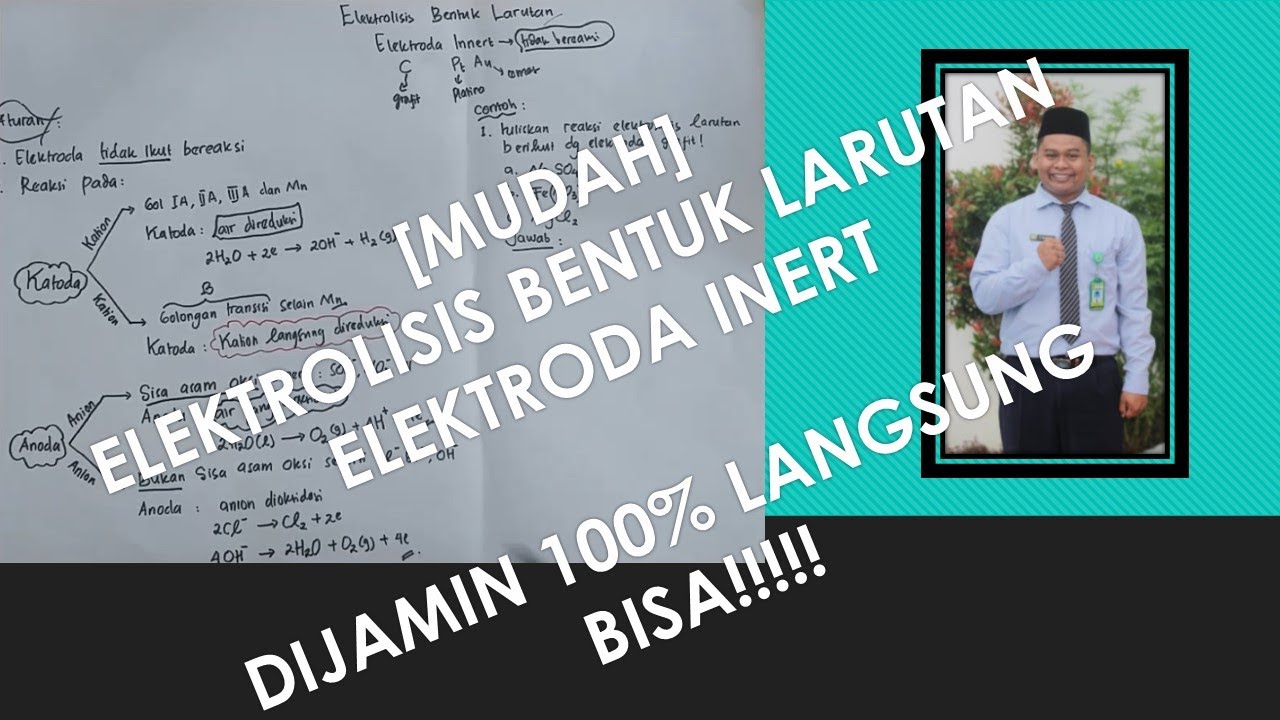 Elektrolisis Bentuk larutan Elektroda Inert dan menghitung volume gas ...