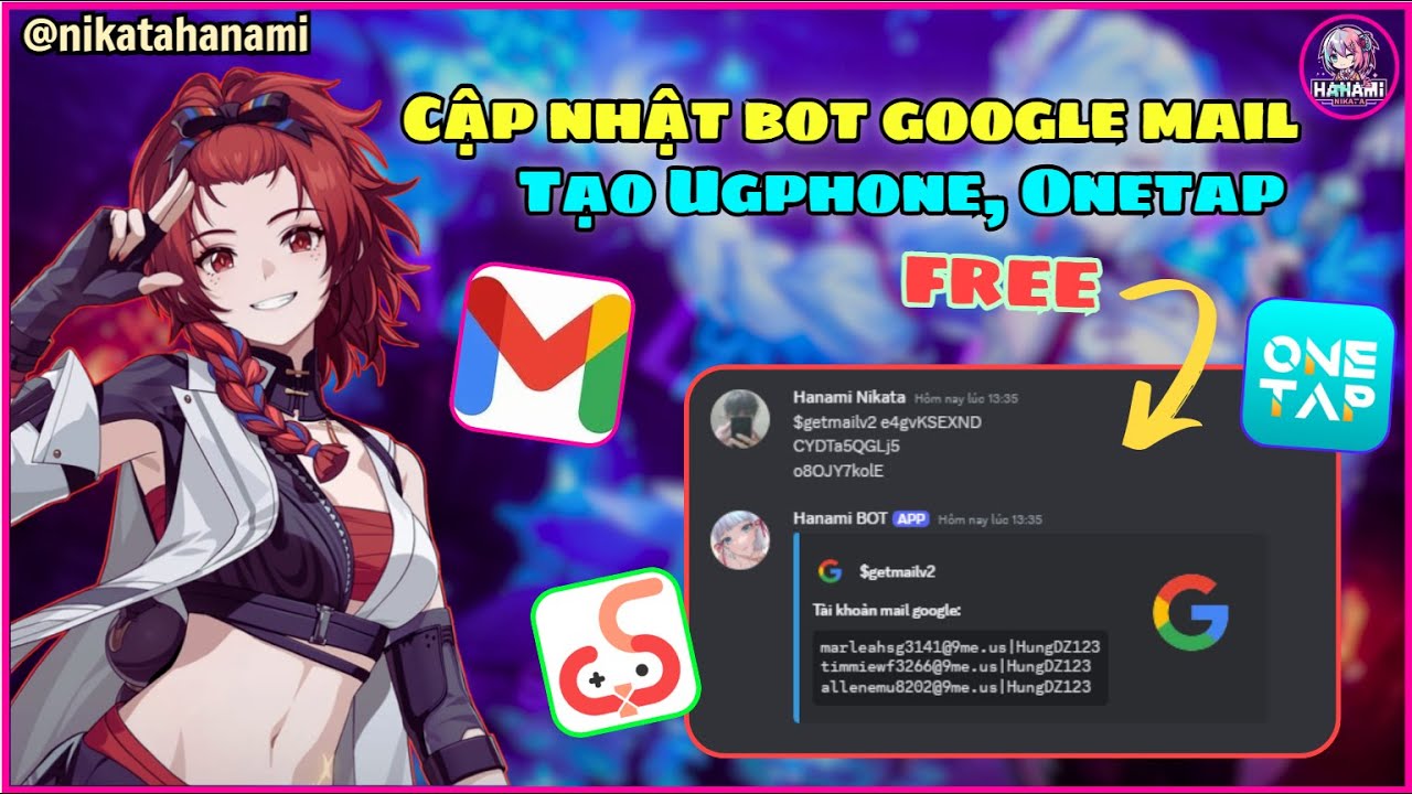 Cập nhật bot lấy mail mới tạo UgPhone, Onetap cực đơn giản - YouTube