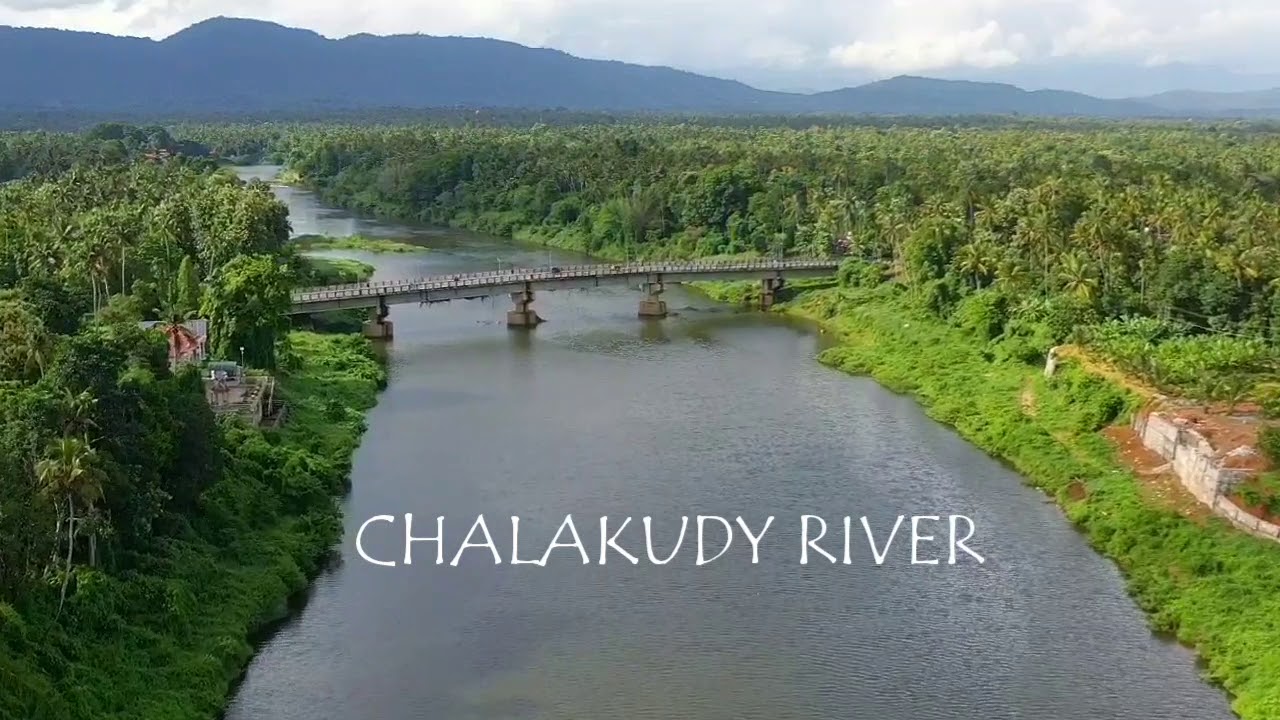 Chalakudy river aerial view - YouTube